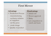 (선발자)First Mover vs(추종자)Fast Follower 전략비교(영문) - 경제경영